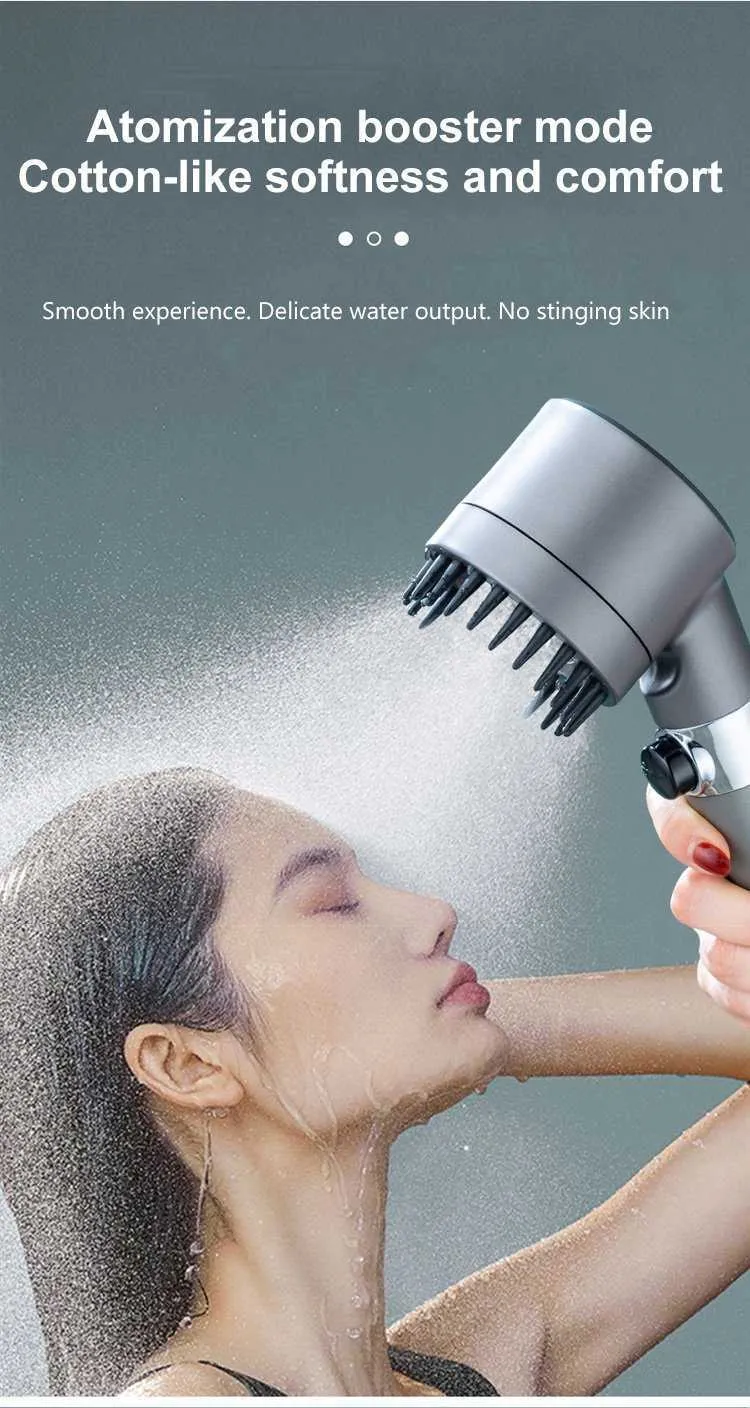Multifunctional Shower Head - High Pressure, 3-Mode Massage, Water ...