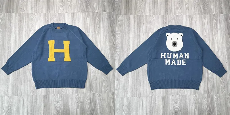 DHgate.com:Men's Sweaters Y2K Polar Bear Letter H DHgate.com:Men's Sweaters Y2K Polar Bear Letter H