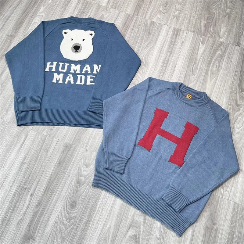 DHgate.com:Men's Sweaters Y2K Polar Bear Letter H DHgate.com:Men's Sweaters Y2K Polar Bear Letter H