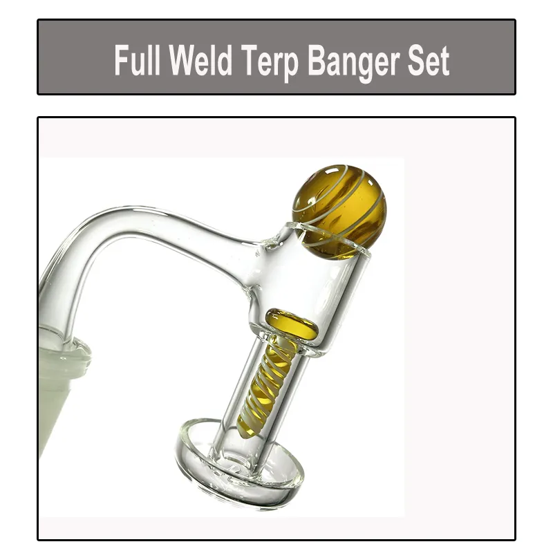 Full Weld Terp Slurper Quartz Banger Set: Seamless 90 Degree Neck With ...