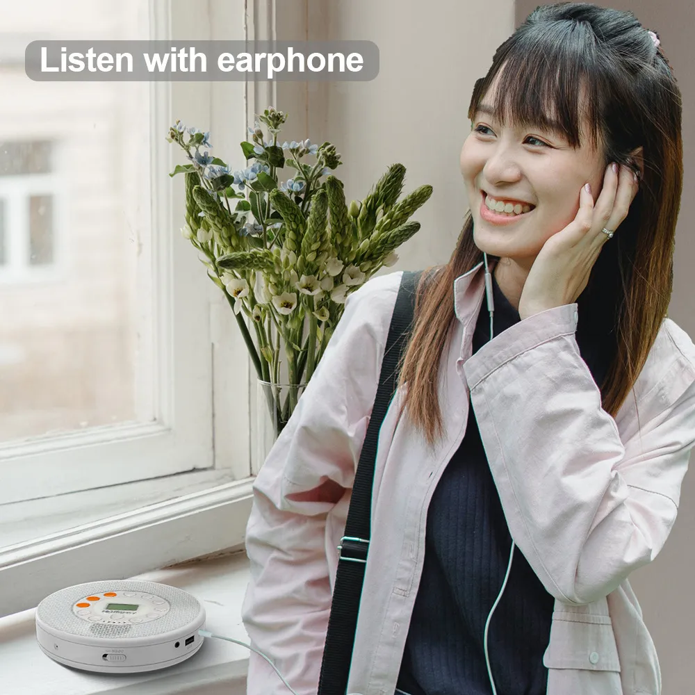 Portable CD Player With MP3 Playback Mini Walkman Style Music Player ...