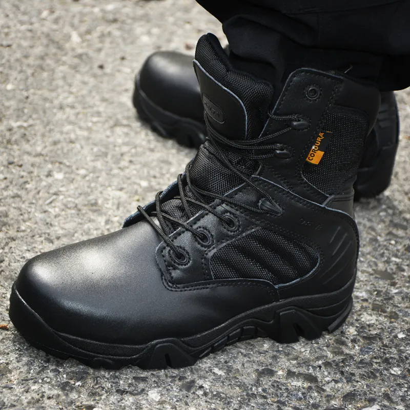 Army Hiking Boots Mens Leather Army Boots: Special Forces Combat Boots ...