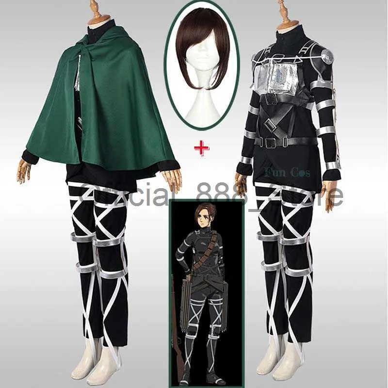 Final Season 4 Attack On Titan Cosplay Costume Set Black Combat Suit ...