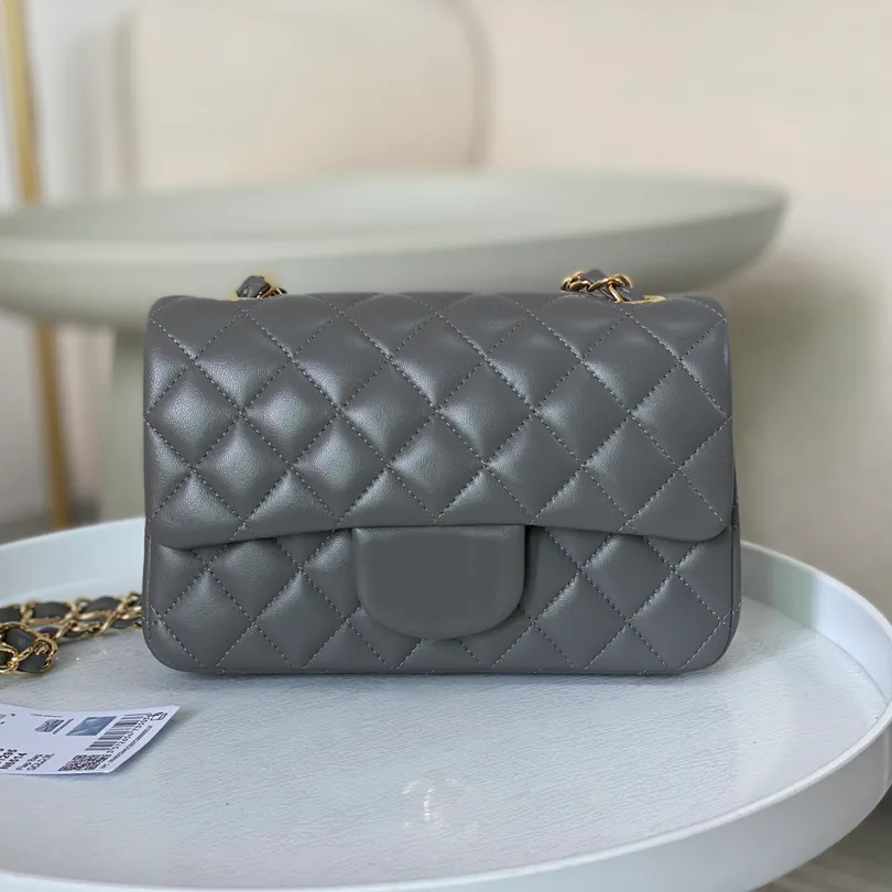 9A Designer Luxury Sheepskin Flap Bags 20cm Ladies Imitation Leather ...