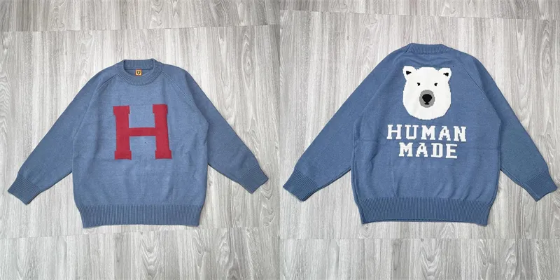 DHgate.com:Men's Sweaters Y2K Polar Bear Letter H DHgate.com:Men's Sweaters Y2K Polar Bear Letter H