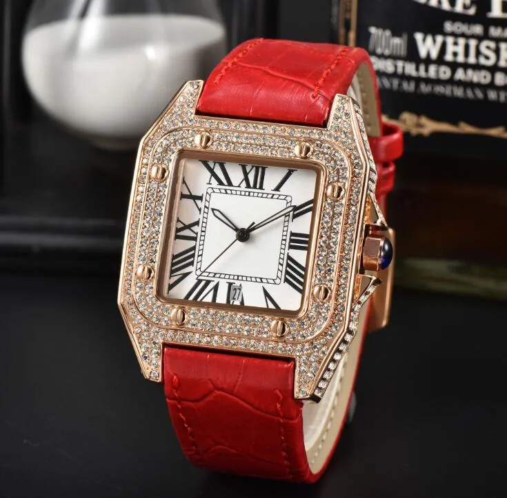 Wholesale Genuine Cow Leather Tank Series Watch With Square Roman Dial ...