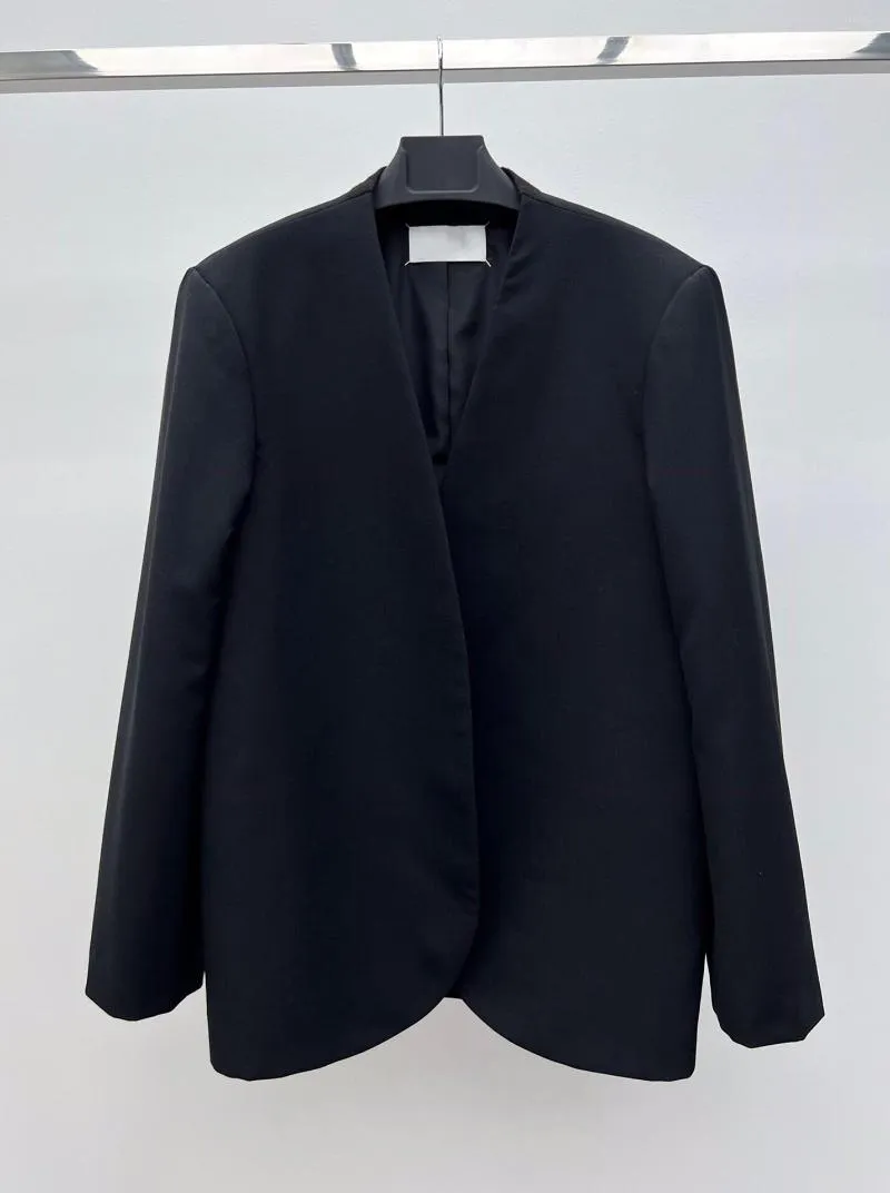 2023 Worsted Wool Suit New Look Jackets For Women Collarless Design ...