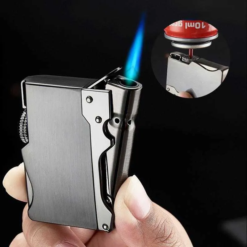 Windproof Torch Lighter - Creative Jet Flame Cigar Lighter, Metal Down ...