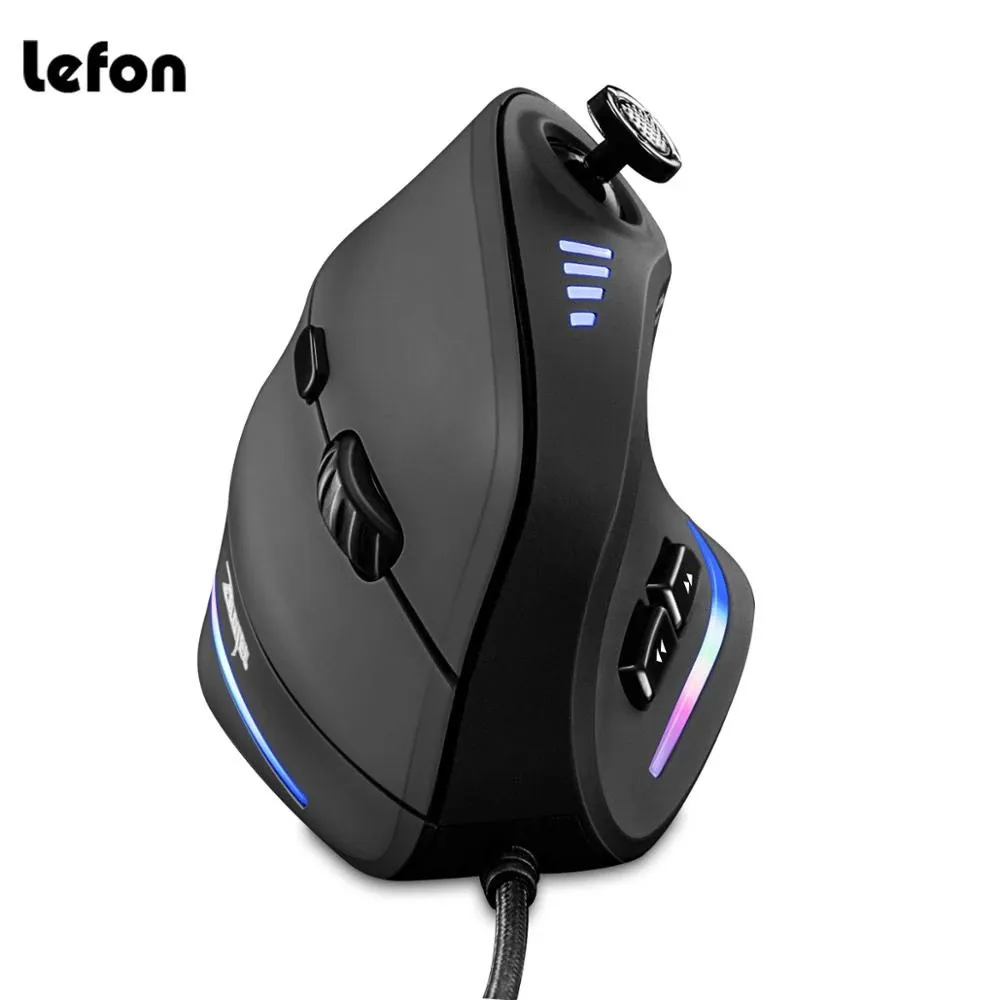 ZELOTES Vertical Gaming Mouse Wired RGB Ergonomic USB 10000 DPI ...