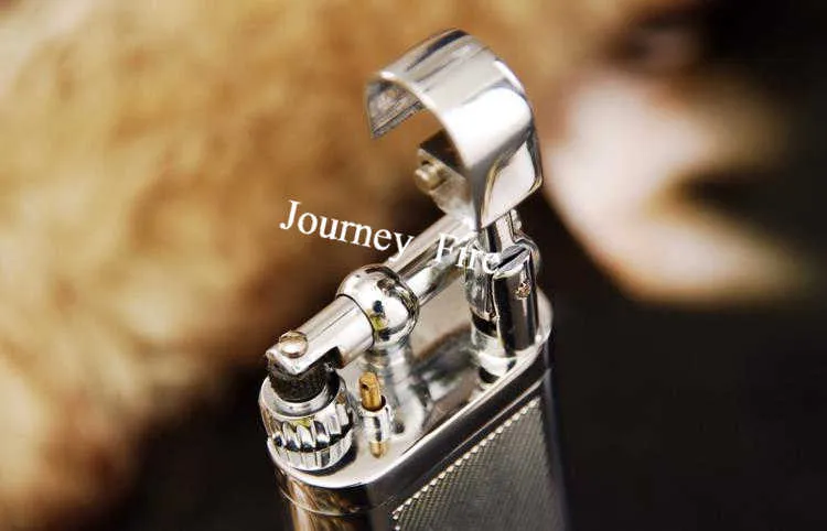 Creative Oblique Flame Smoking Cigar Pipe No Gas Lighter Metal ...