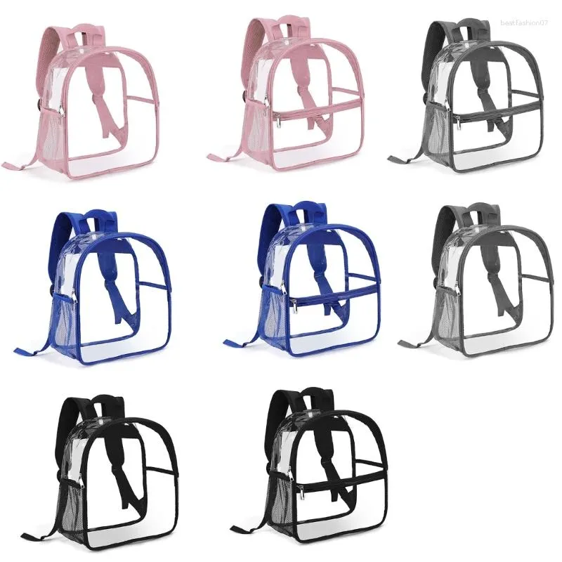 DHgate.com:PVC Transparent Waterproof School Backpack with Mesh Side ...