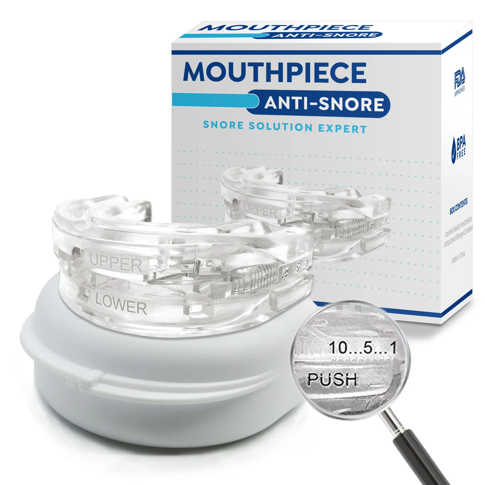 Anti Snore Mouthpiece & Bruxism Mouth Guard - Night Teeth Grinding ...