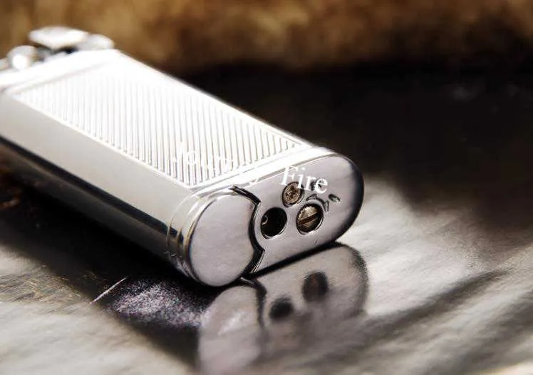 Creative Oblique Flame Smoking Cigar Pipe No Gas Lighter Metal ...