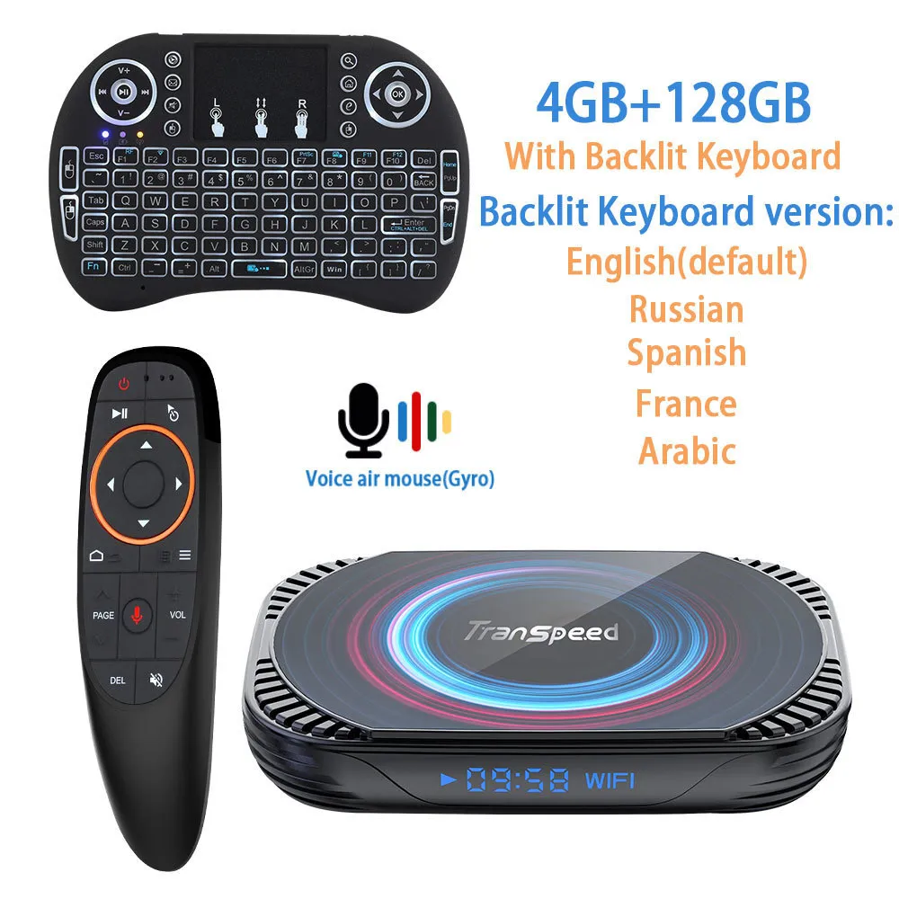 Set Top Box Transpeed X4 Android 11 TV Box Amlogic S905X4 3D BT4.0 4G 32G 64G 128G Fast Dual ...