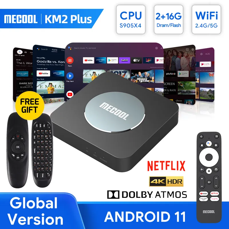 DHgate.com:4K Streaming Android TV Box, MECOOL KM2 Plus Amlogic S905X4 ...