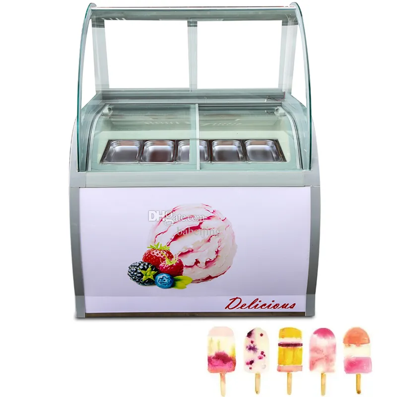 Commercial Ice Cream Maker Machine Showcase Large Capacity Ice Cream ...