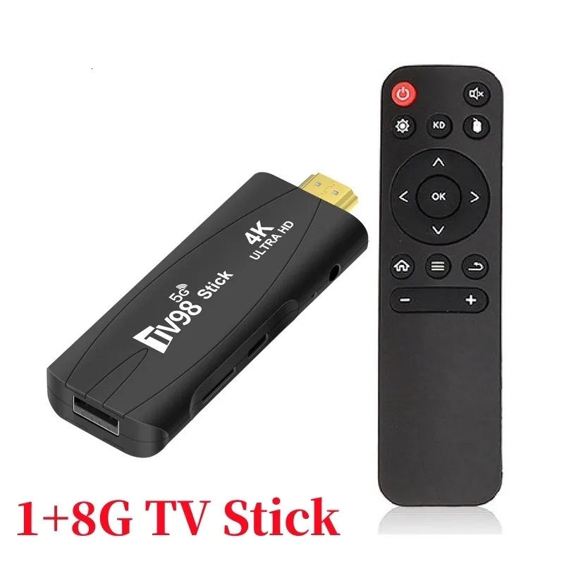 TV98 Mini TV Stick Android 12.1 4K Smart Android TV Box, 2.4G 5G WiFi ...