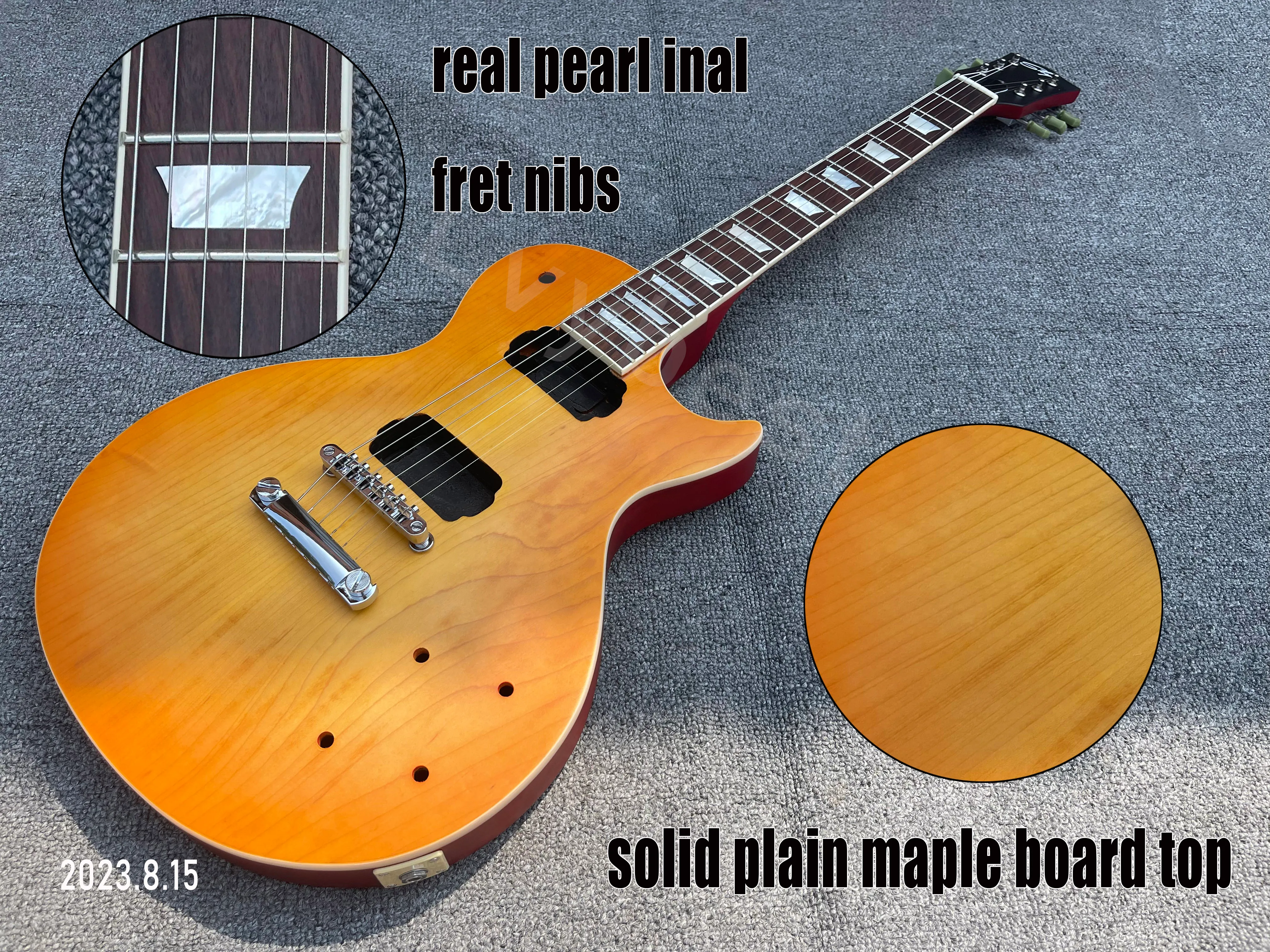 Electric Guitar: One-Piece Mahogany Body and Neck, Plain Maple Top ...
