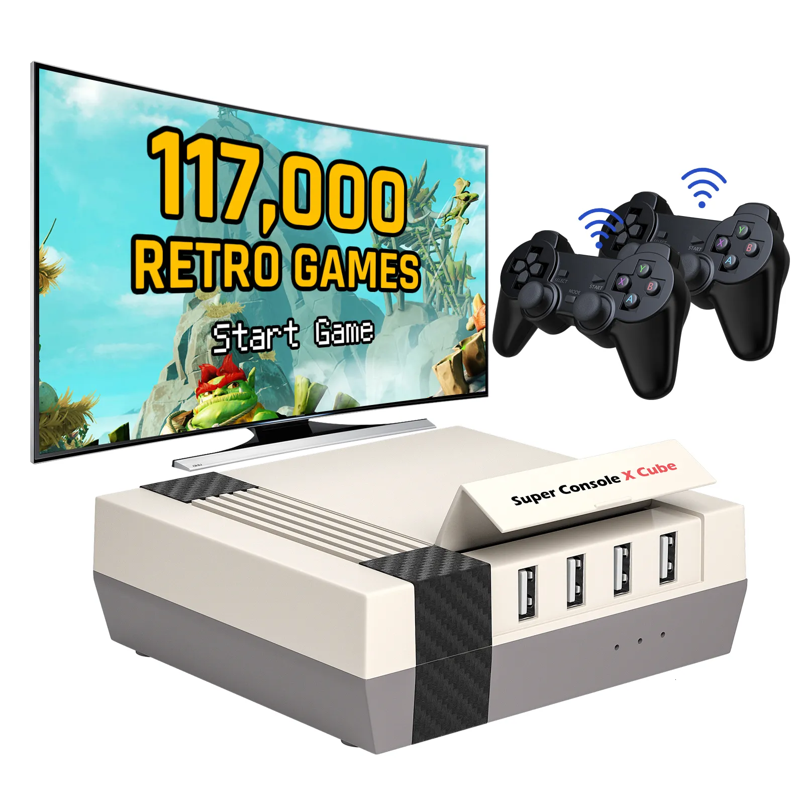 Retro Game Console - 117000+ Classic Games, 256GB Storage, 4K HDMI ...