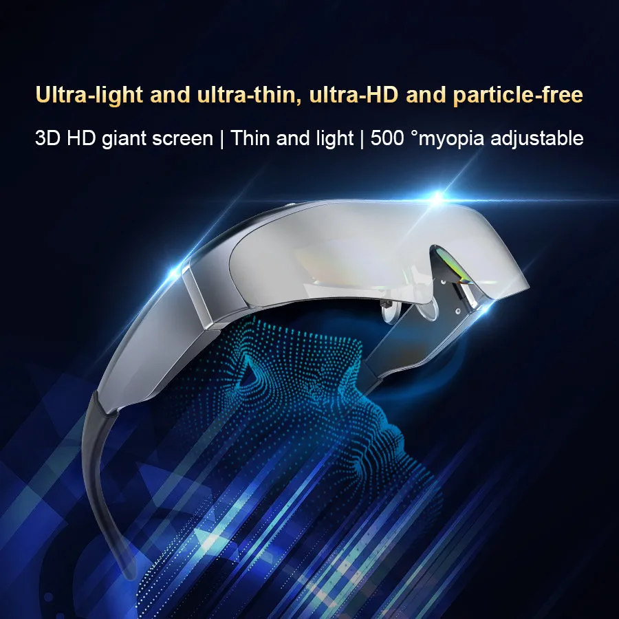 2024 AR VR SMART نظارات 4K OLED HMD 3D VIDEO SCRAWE 200 شاشة مكبر صوت 2D/3D لنظام Android IOS من ...