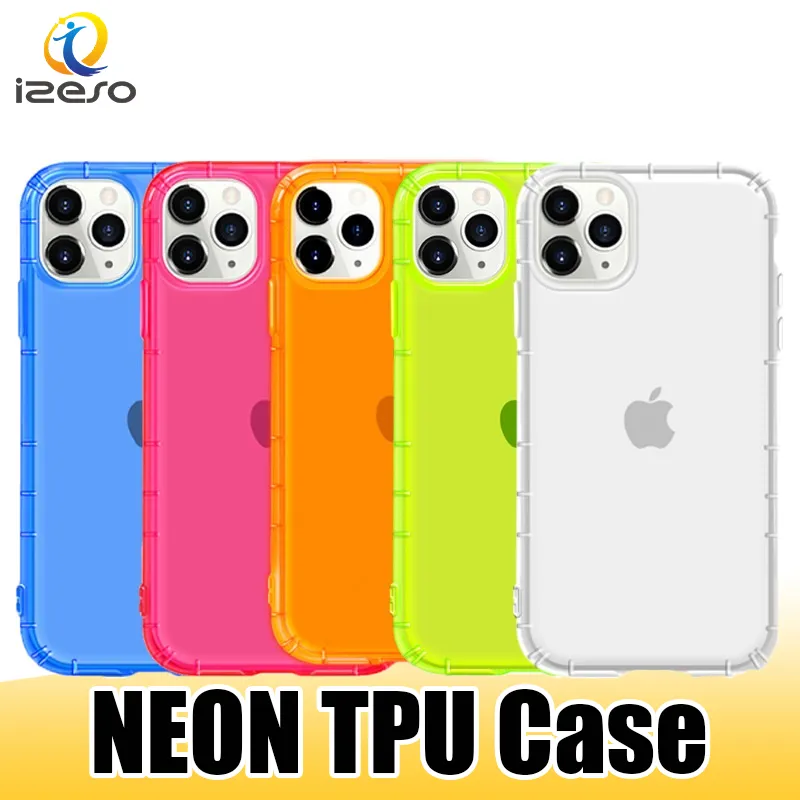 Neon Fluorescent Solid Color TPU Transparent Phone Case For IPhone 15 ...