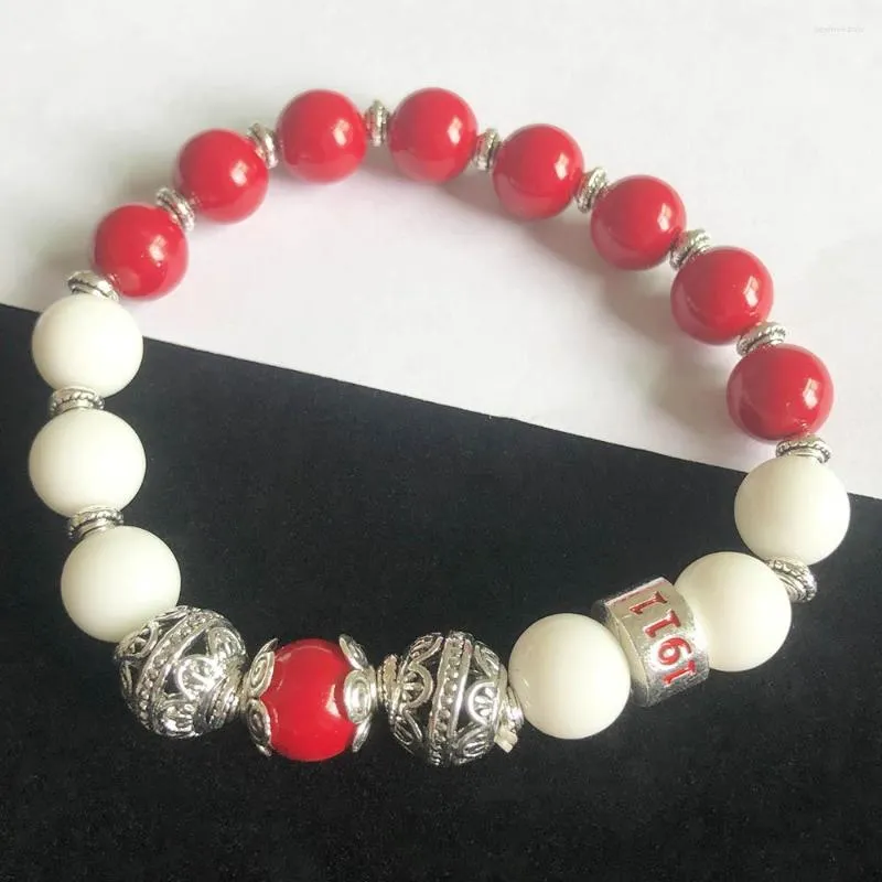 DHgate.com:Handmade Red Stone Greek Fraternity Bracelet with 1911 Charm ...