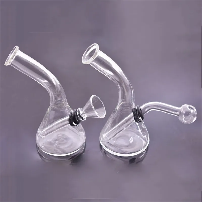 Wholesale Mini Thick Clear Triangle Glass Tobacco Water Bongs Small ...