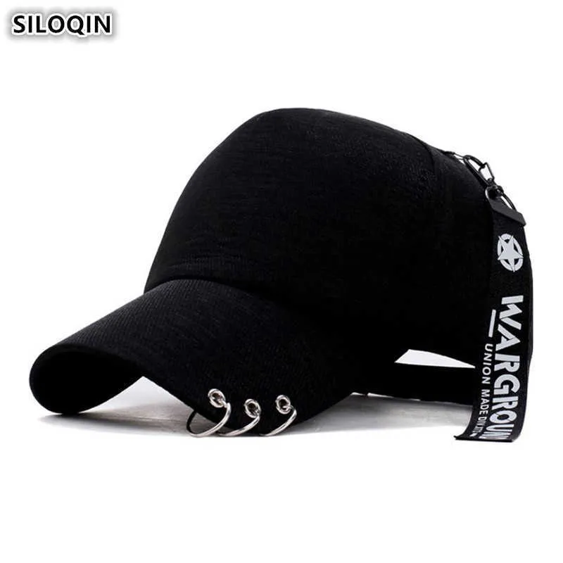 SILOQIN Womens Adjustable Head Size Ponytail Baseball Cap With Rings ...