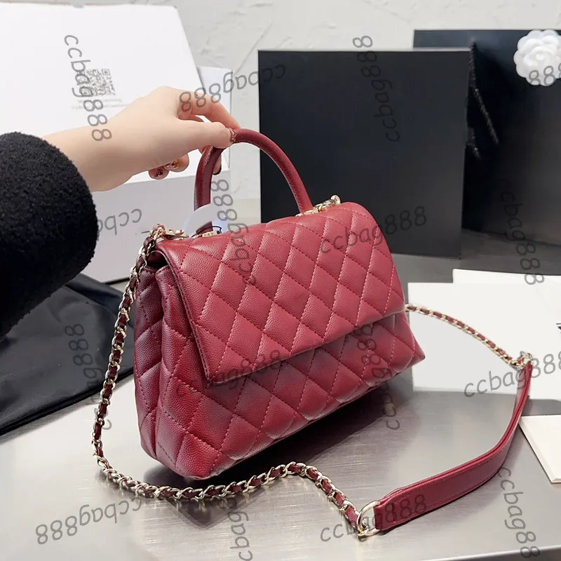 2025 Handbag with Gold Metal Hardware, Chain Strap, and - 23CM Suitcase ...