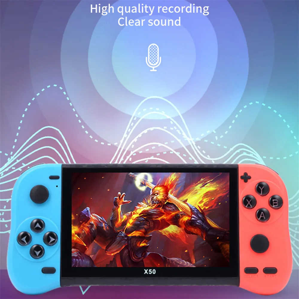 X50 Handheld Retro Game Console: 6800+ Classic Games, 5.1 HD Screen, 10 ...