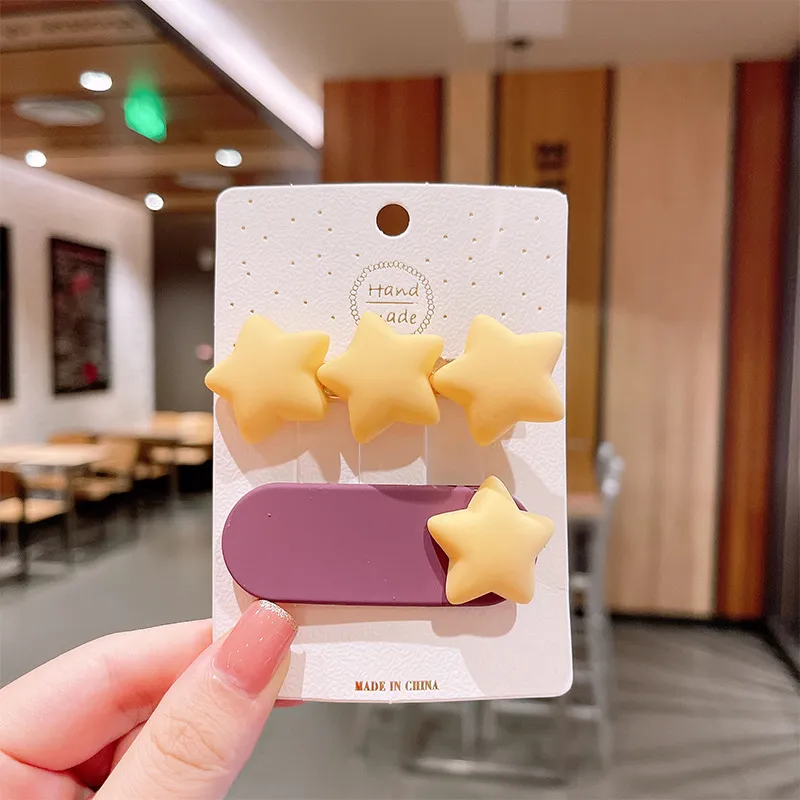 Japan And South Korea Cute Silicone Hair Clips Five Pointed Star ...