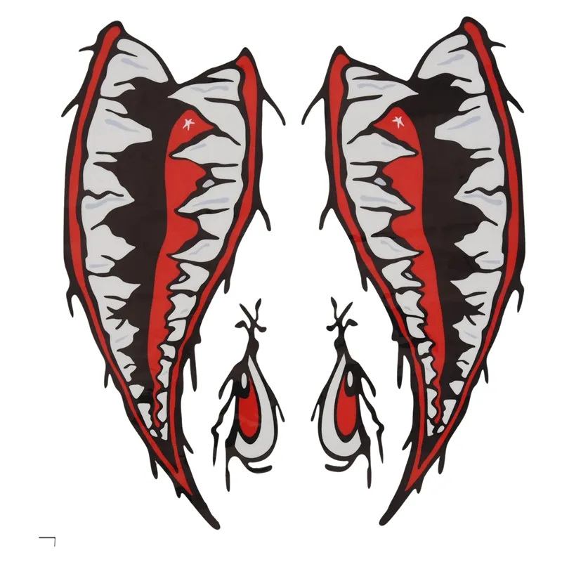 Creative Shark Mouth Teeth cute stickers - Waterproof...