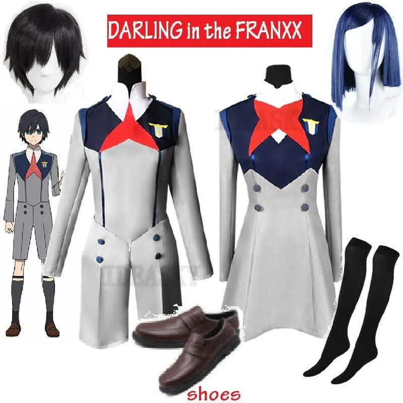 Anime Cosplay Wigs & Costume Set High School Uniform Style Outfit For ...