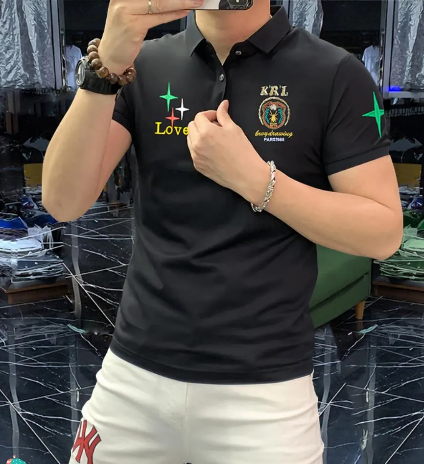 DHgate.com:2023 Summer New Polo Men's Heavy Craft Embroidery Fashion ...