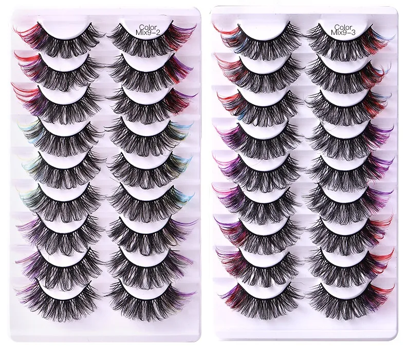 Colorful False Eyelashes - Thick & Vivid, Reusable Fake Lashes for ...