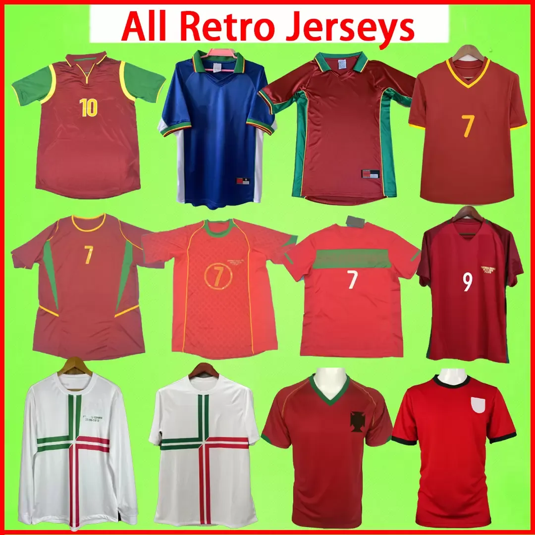 Portugal Retro Football Jersey Vintage Portuguese Soccer Team Shirt ...