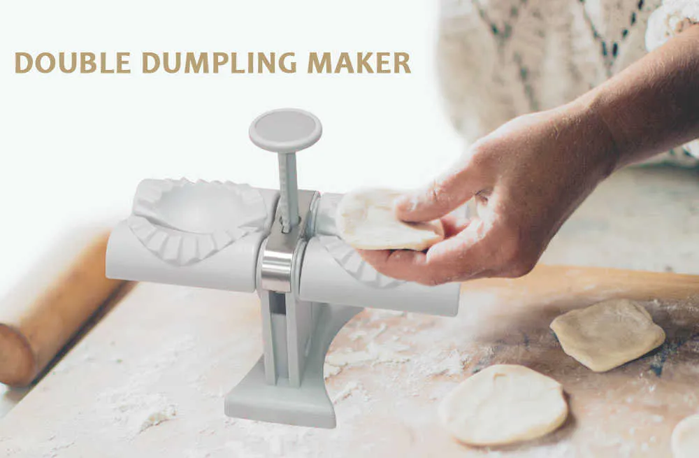 Fully Automatic Dumpling Machine Double Head Press For DIY Dumplings ...