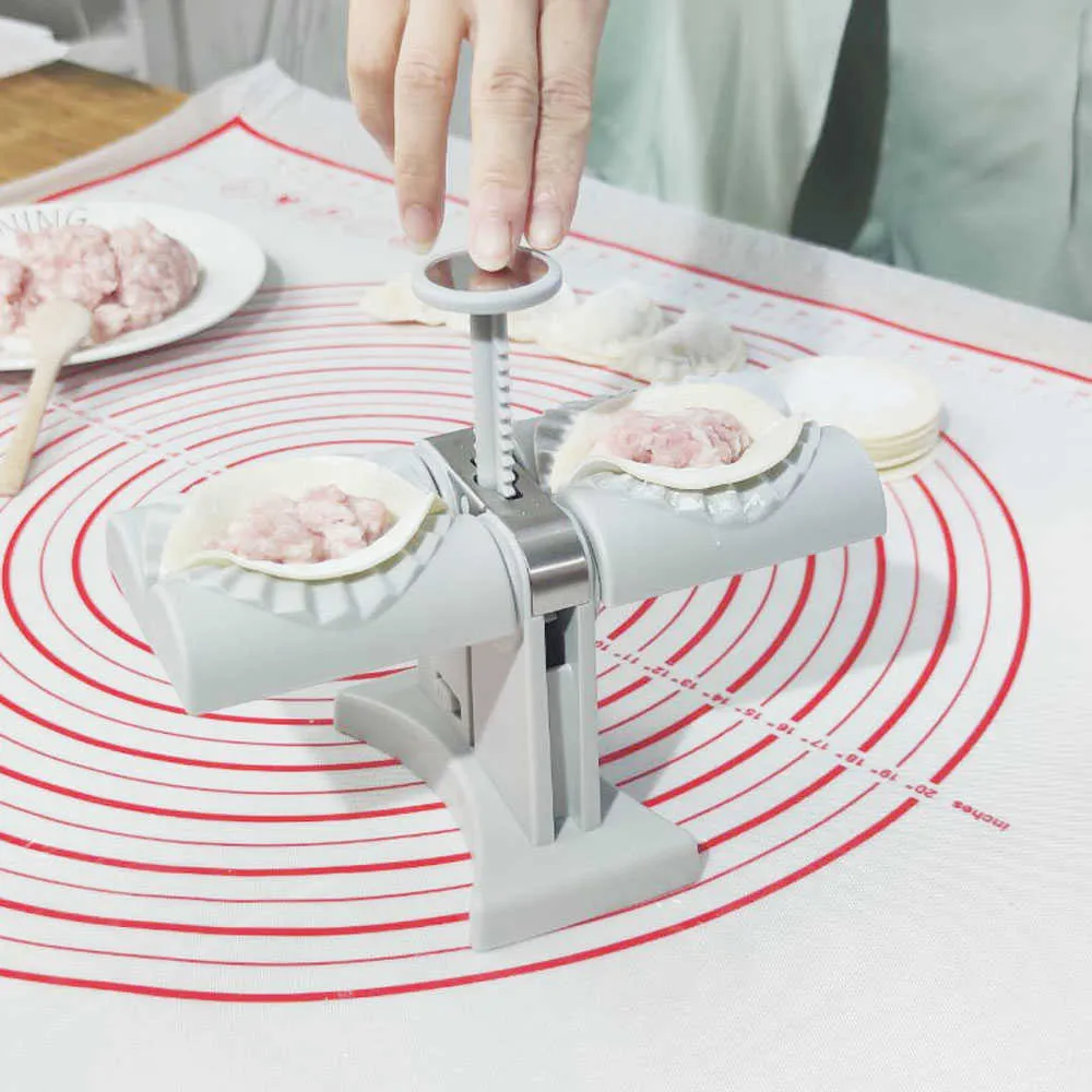 Fully Automatic Dumpling Machine Double Head Press For DIY Dumplings ...