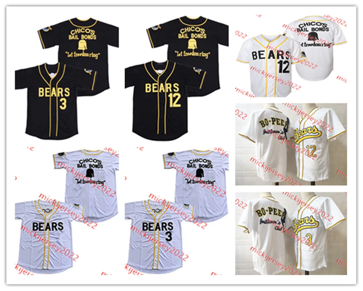 The Bad News Bears Baseball Jersey Mens Stitched Football Apparel With ...