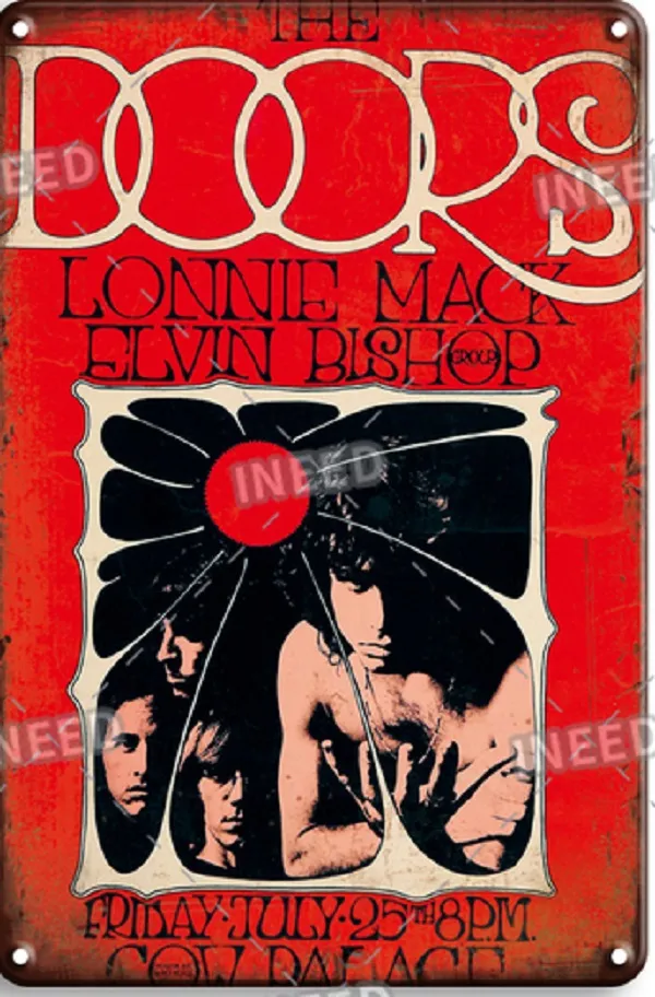 Metal Poster Music Rock Band Doors Tin Sign Plaque Metal Sign Iron ...