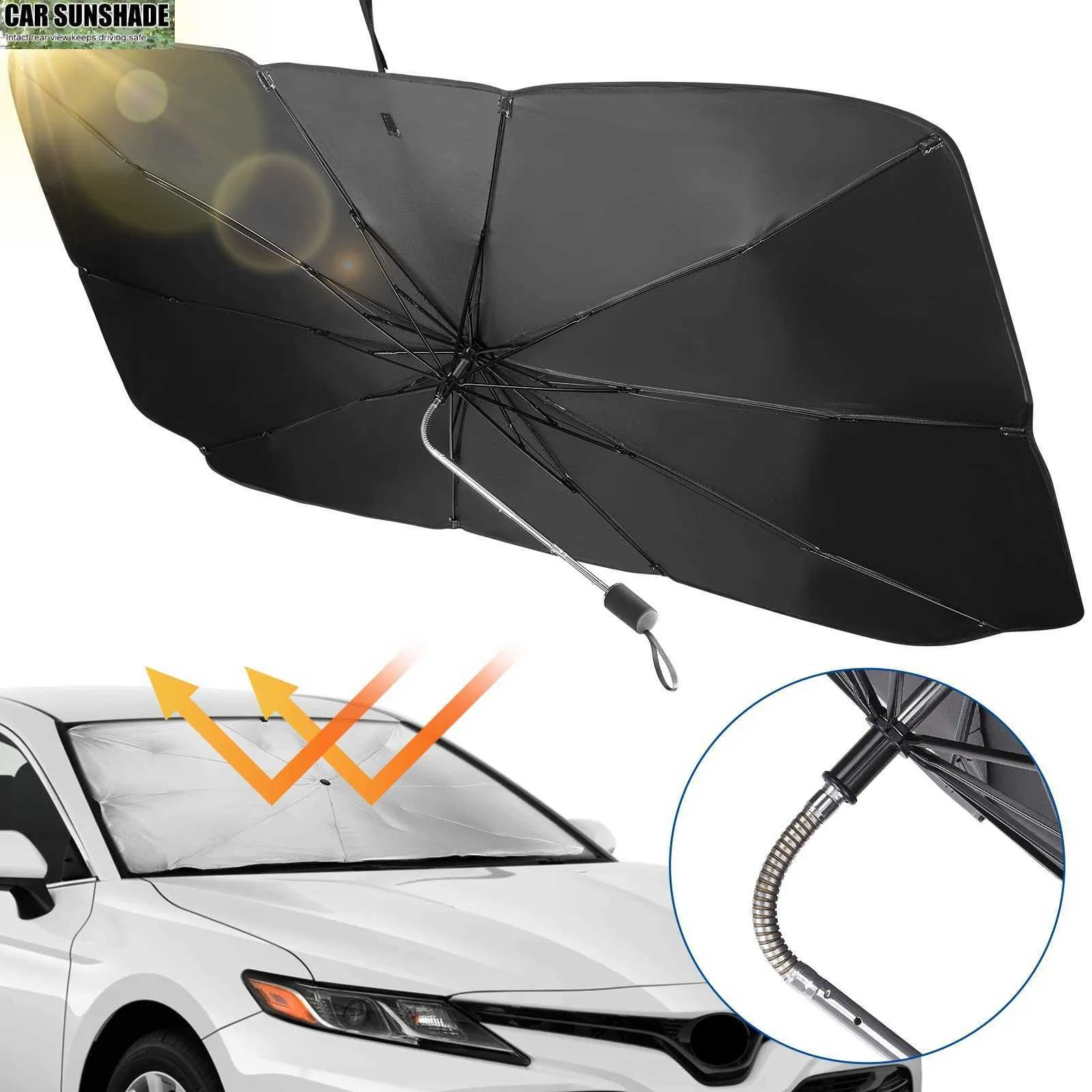 DHgate.com:Upgraded Car Windshield Sun Shade, 360° Rotatable Bendable ...