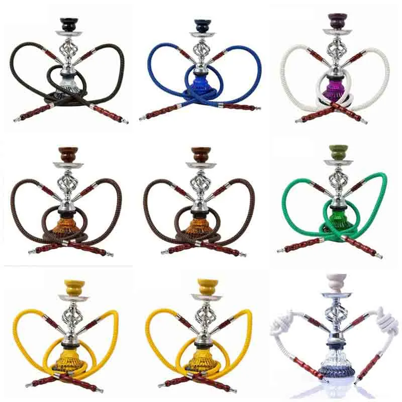 Arab Stem Glass set vases with Double Hookah, Shisha Bong, Water Pipe ...