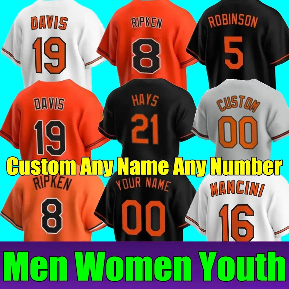 Stitched 35 Adley Rutschman Jersey 8 Cal Ripken Ryan Mountcastle Cedric ...