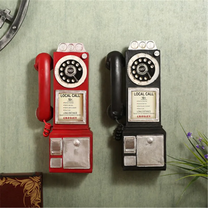 Retro Telephone Decor - Vintage Phone Model, Wall Hanging Ornament ...
