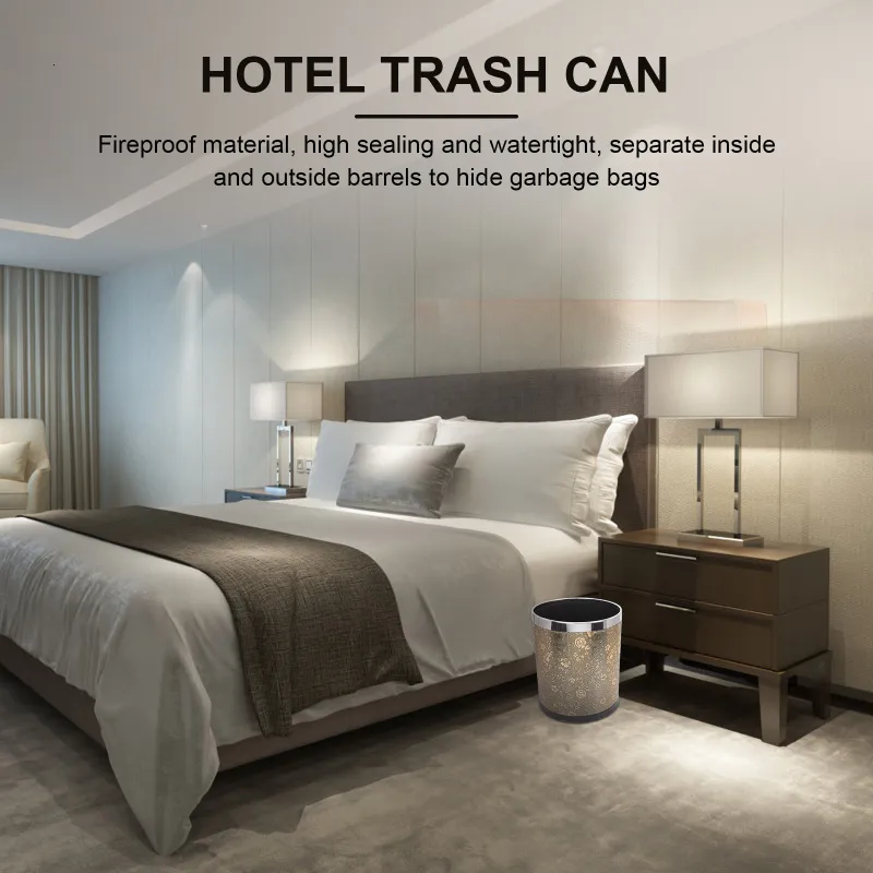 Gold Round recycling bins with Garbage Container - Ideal for Bathroom ...