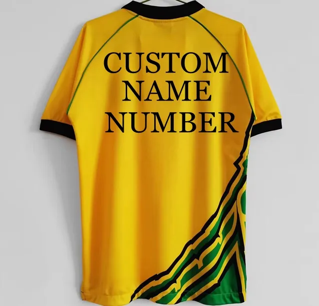 Reggae Boyz 1998 Jamaica Soccer Jerseys Retro Style, 3 Stripes Design ...