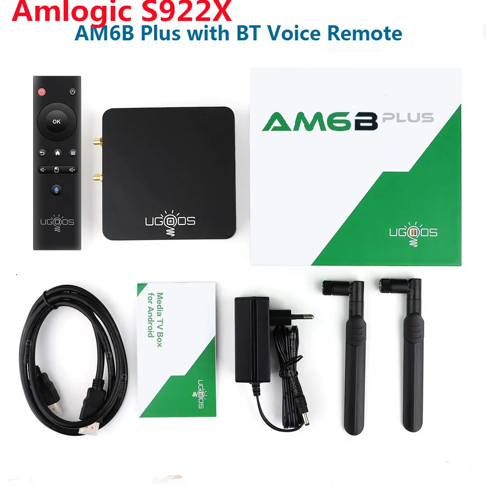Ugoos AM6B Plus android tv box with Amlogic S922XJ, Android 9, 4GB DDR4 ...