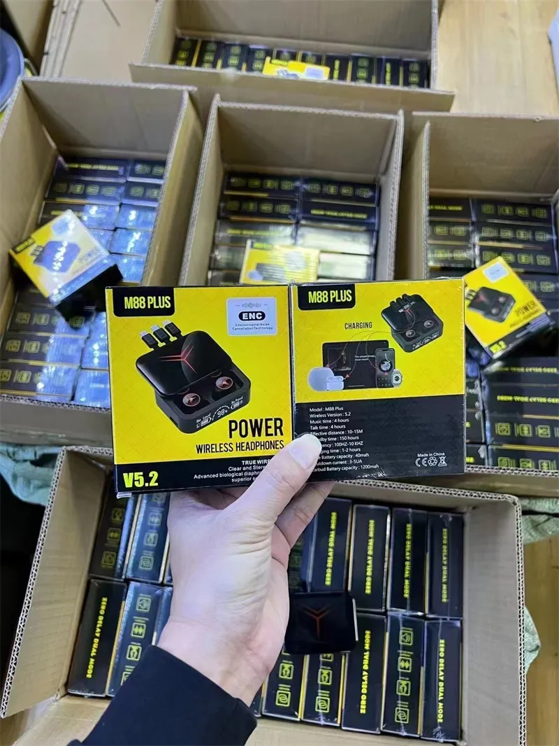 M88 PLUS TWS Bluetooth 5.3 Wireless Earbuds With ENC Noise Cancellation ...