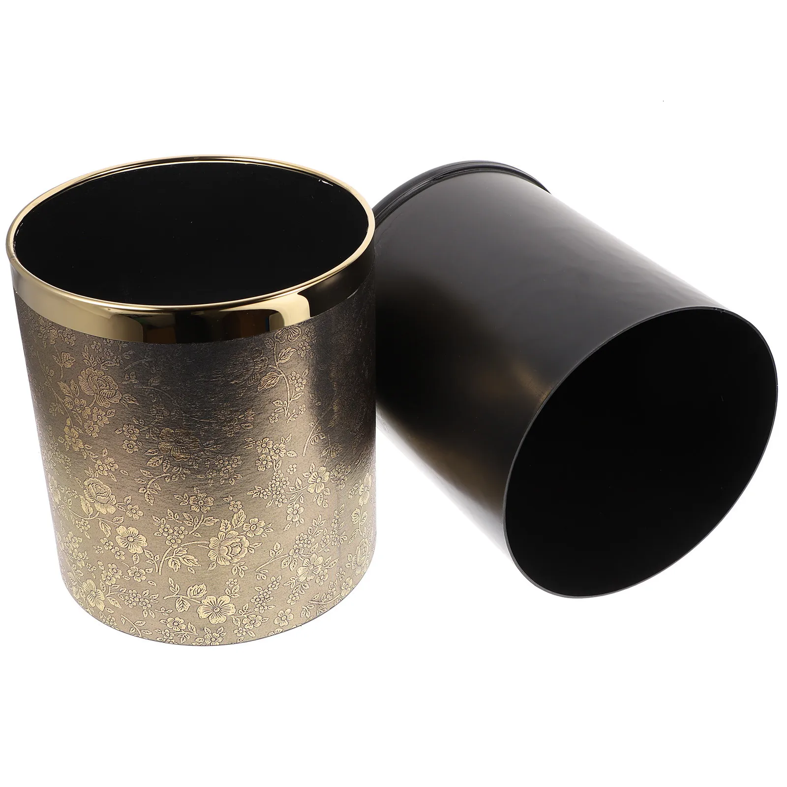 Gold Round recycling bins with Garbage Container - Ideal for Bathroom ...