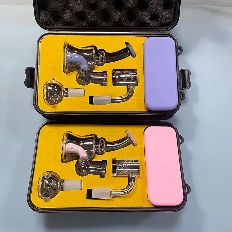 Portable Dab Rig With Banger: Mini Glass Smoking Pipe Water Bong Hookah ...